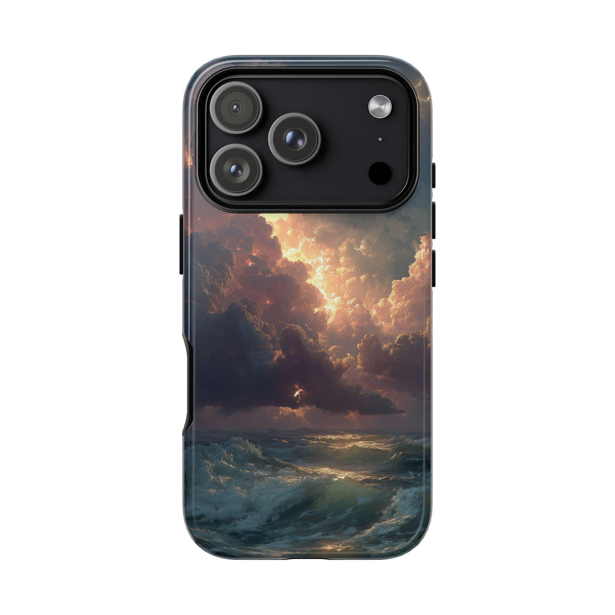 Ocean Waves Sea Storm Lightning Dramatic Scene Phone Case with iPhone ...