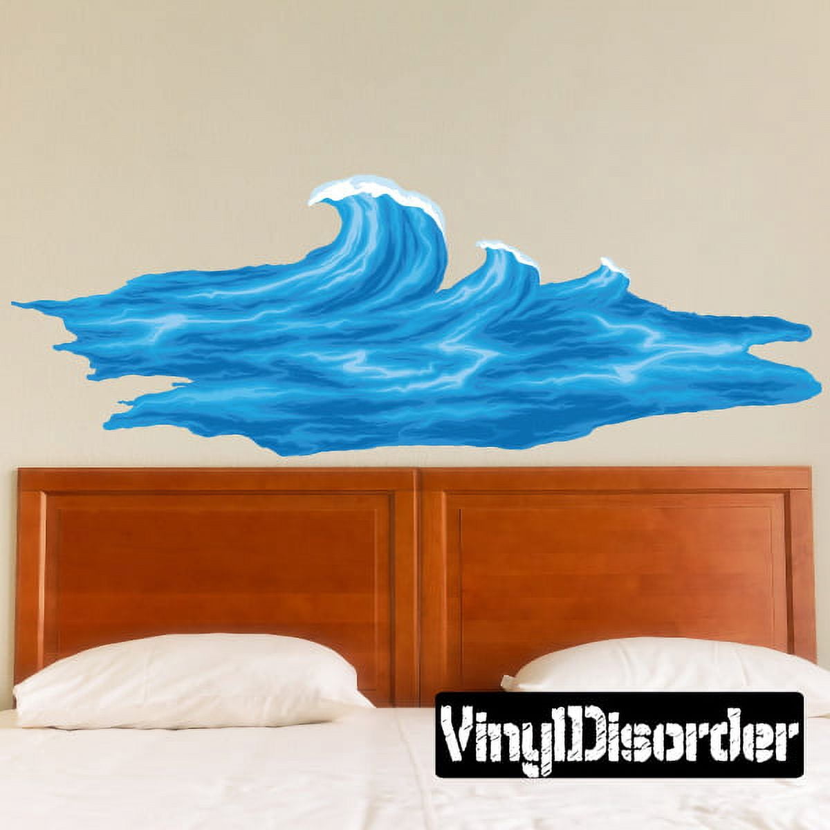 Ocean Waves Wall Decal - Vinyl Car Sticker - Uscolor008 - 25 Inches ...