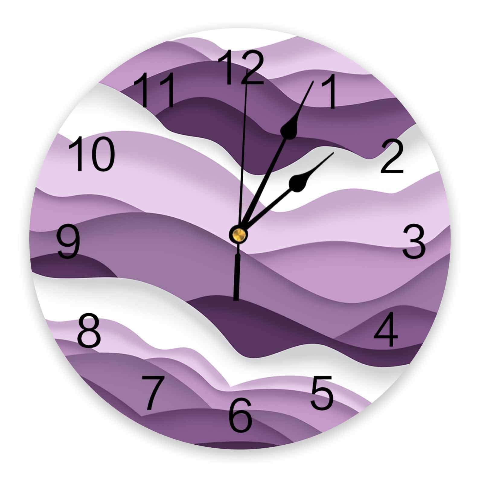 Ocean Waves Wave Splashes Turquoise Gradient Wall Clock Bedroom r Wall ...