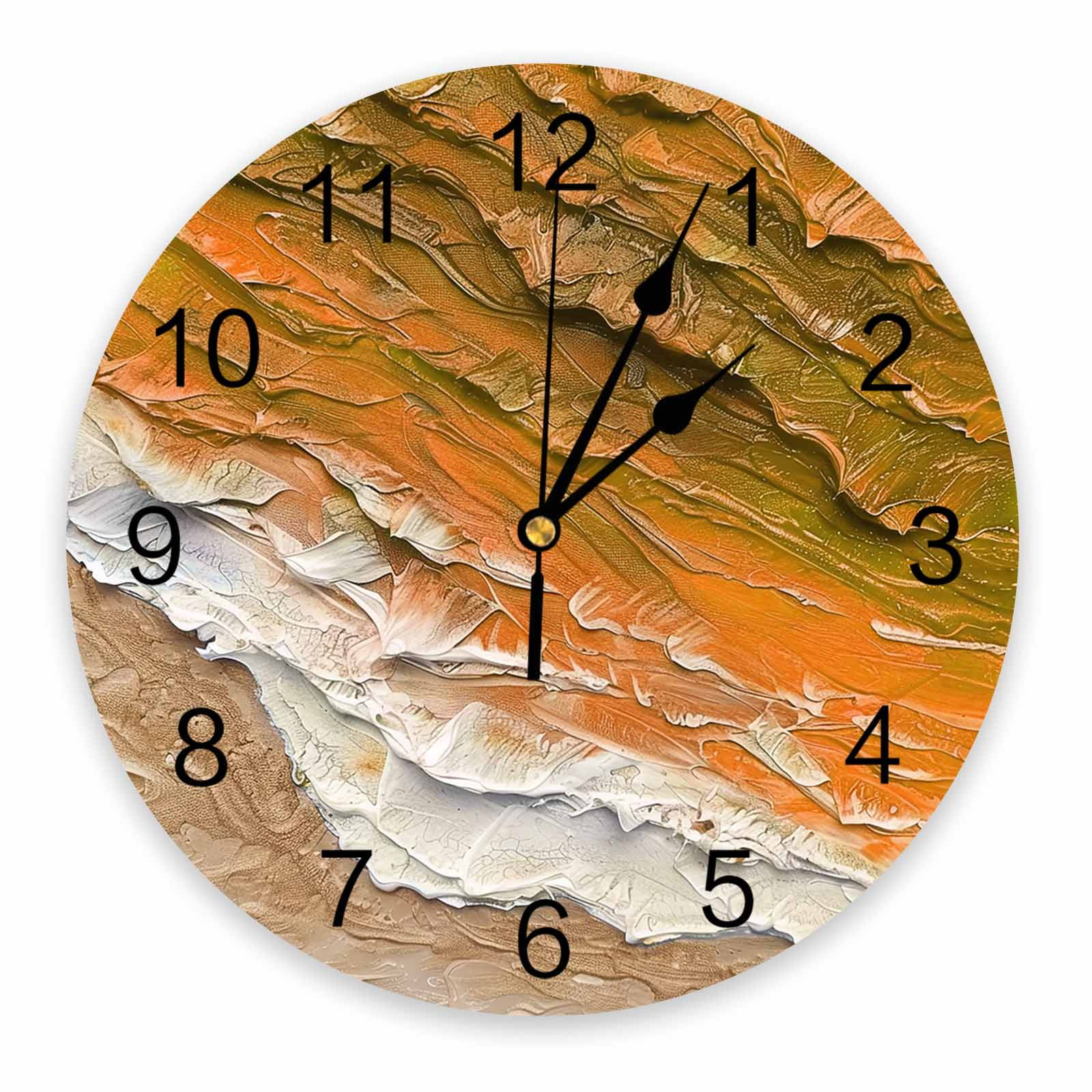 Ocean Waves Wave Splashes Turquoise Gradient Wall Clock Bedroom r Wall ...