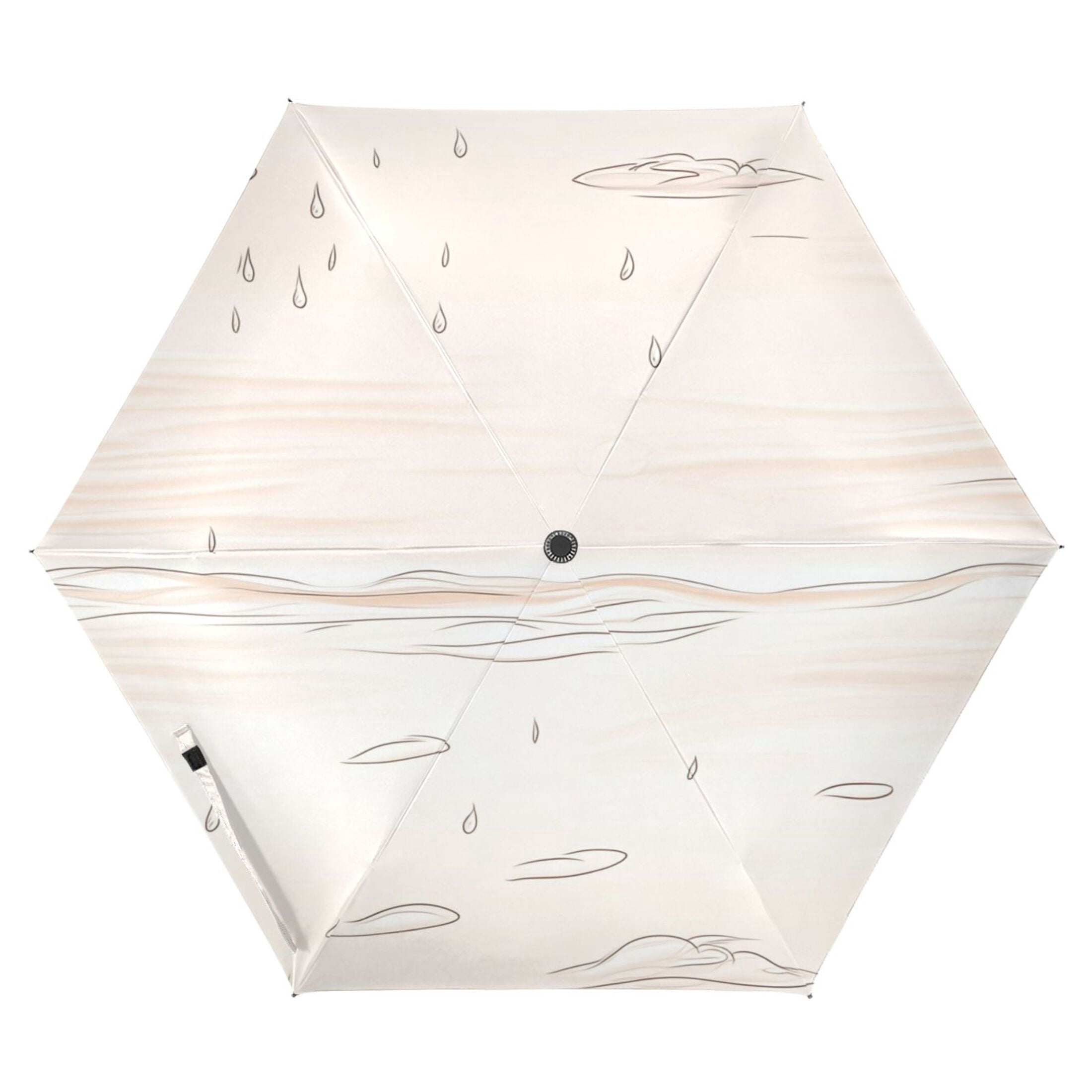 Ocean Waves and Rain Folding Umbrella UV50+ Waterproof Sun Protection ...