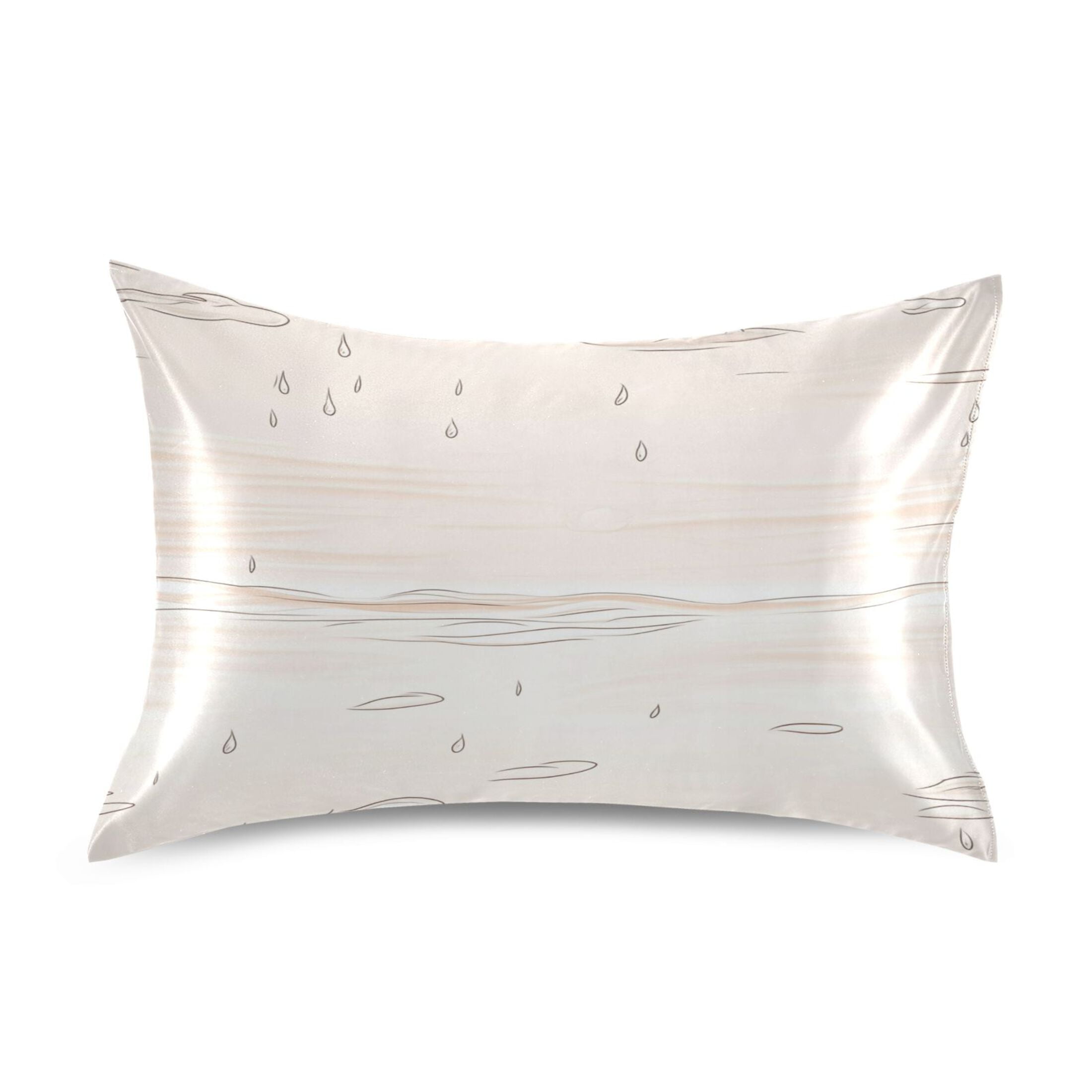Ocean Waves and Rain Queen Size Pillowcase Silky Smooth Finish Anti ...