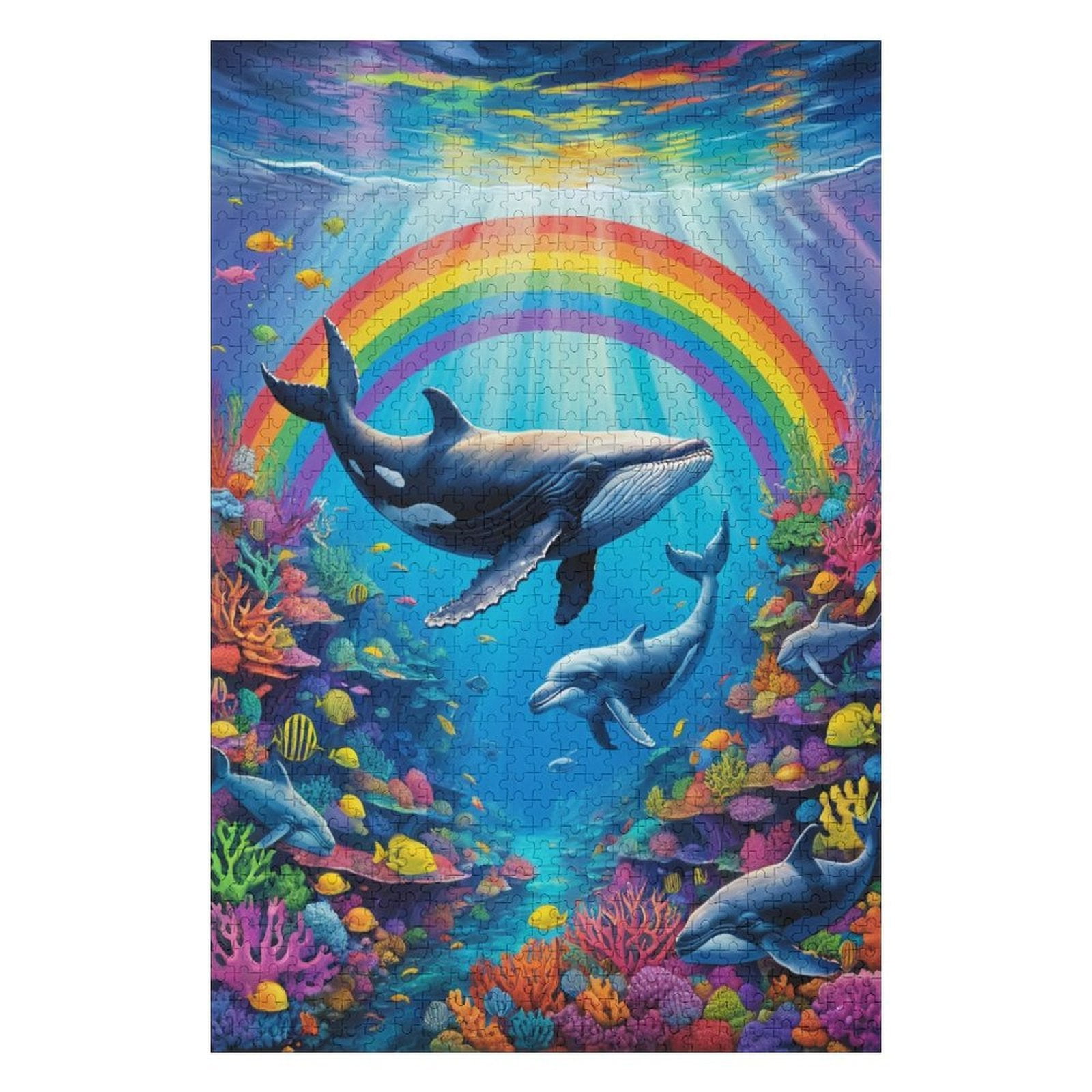 Ocean Whale Jigsaw Puzzle (Sea World) Underwater Coral Reef Scene 1000 ...