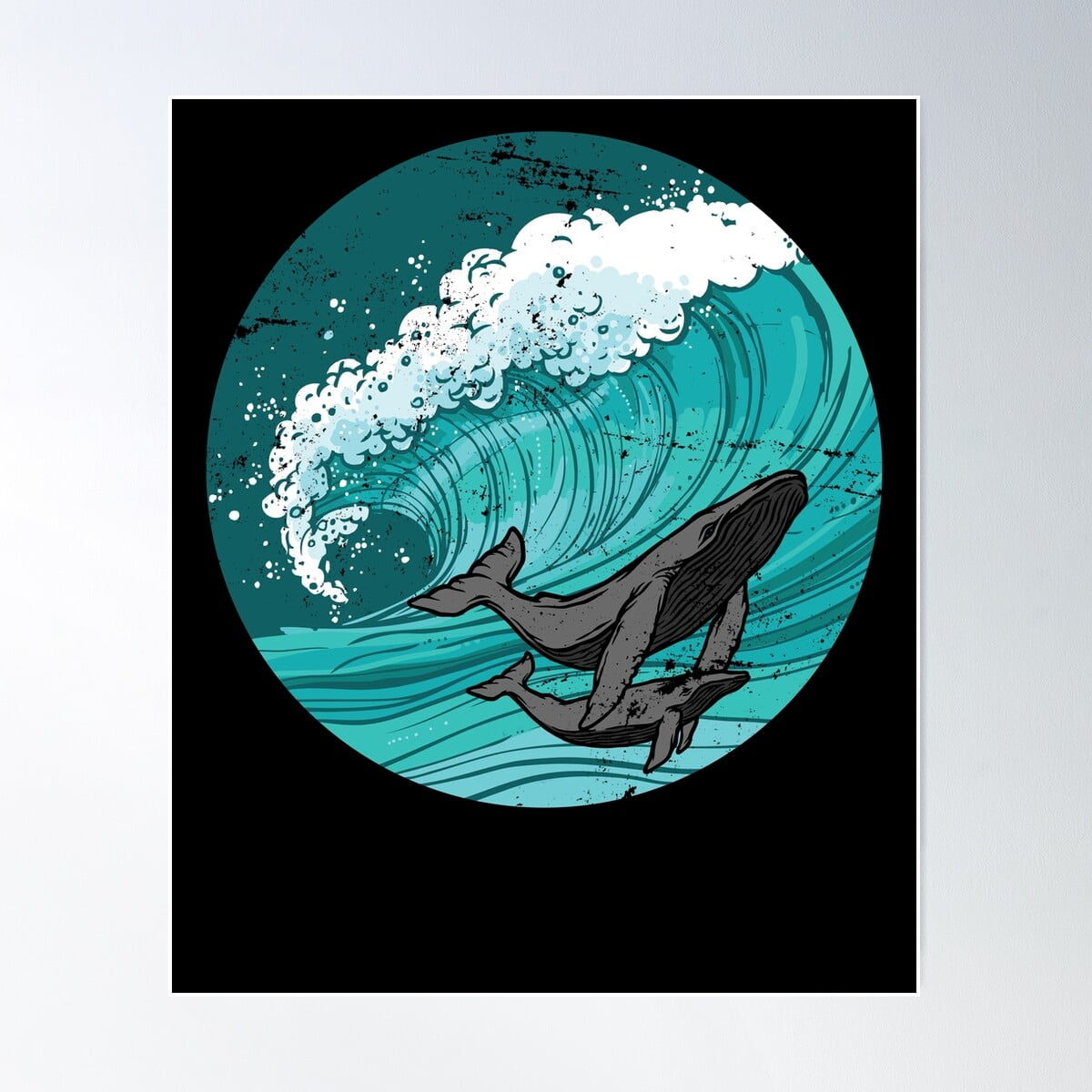 Ocean Whale Orca Poster Wall Art, Modern Wall Decor For Living Room ...