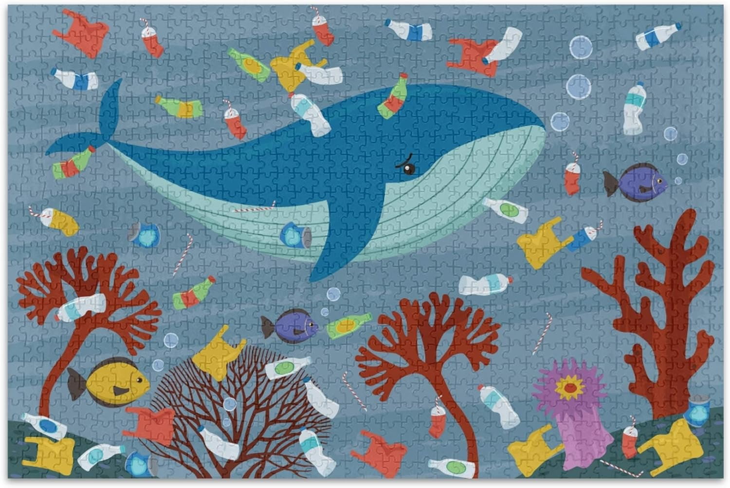 Ocean Whale Whale Swimming on The Ocean Jigsaw Puzzles for Adults 500 ...