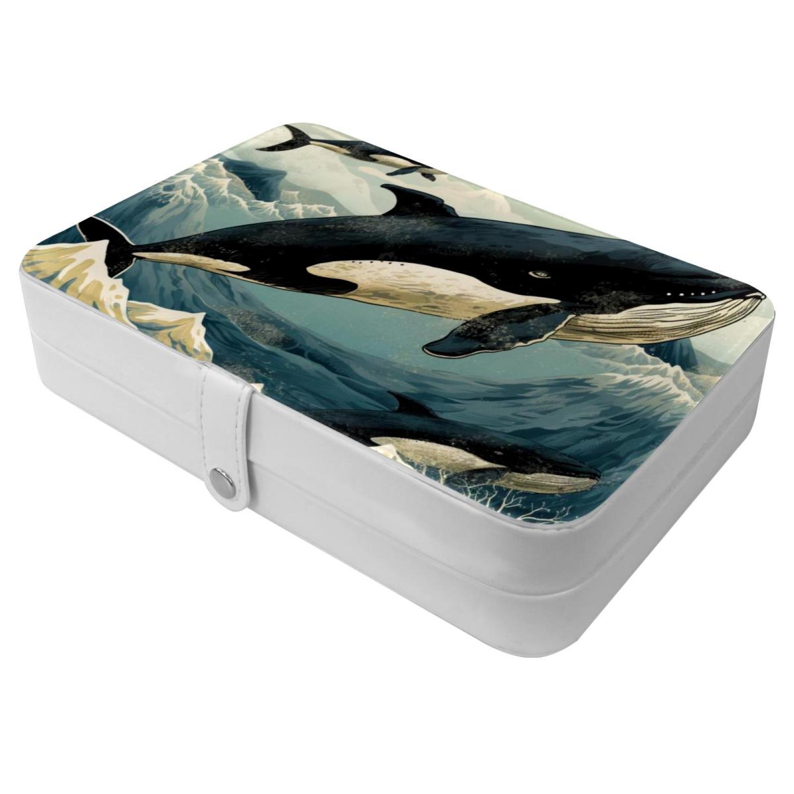 Ocean Whales Travel Jewelry Box - Your Portable Treasure Chest for ...