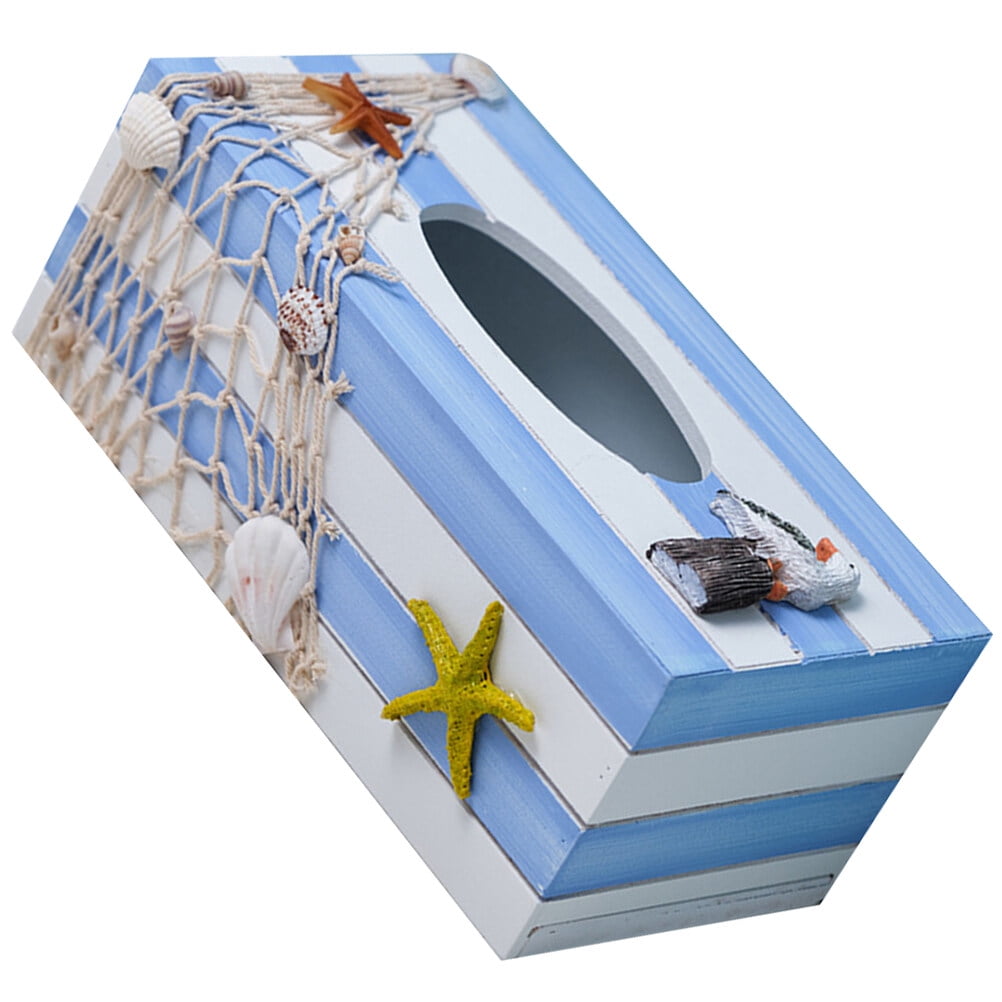Ocean Wind Tissue Box Tissues Cube Boxes Rectangle Decoration Child ...
