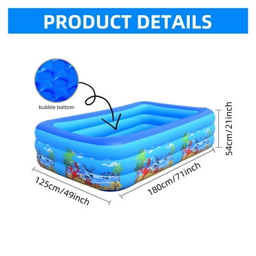 Bluescape Transparent 8 ft 3D Above Ground Ring Pool with 2 Pairs of ...