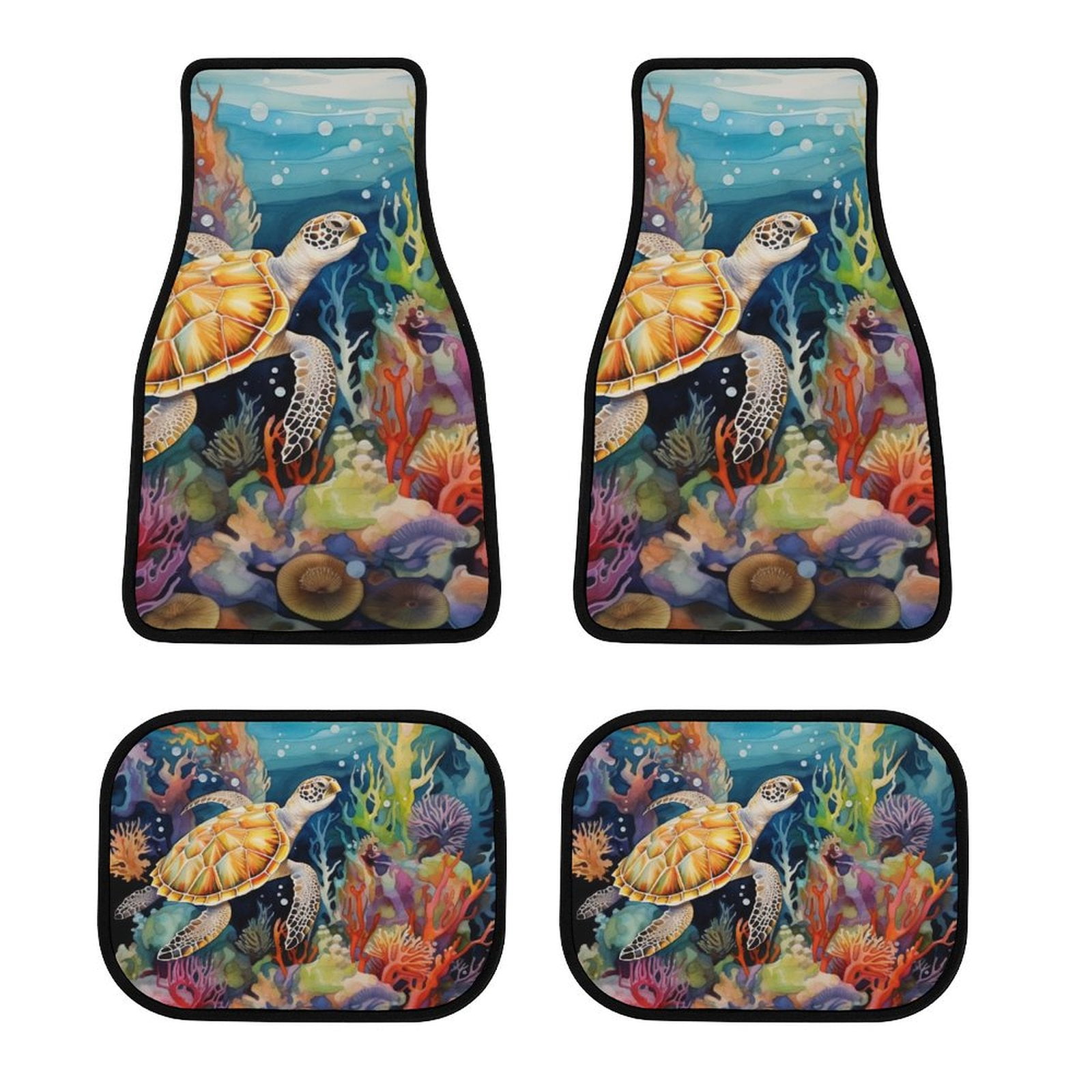 Ocean World Turtle Carpet Car Floor Mats, Fit for Sedan, SUVs, Truck ...