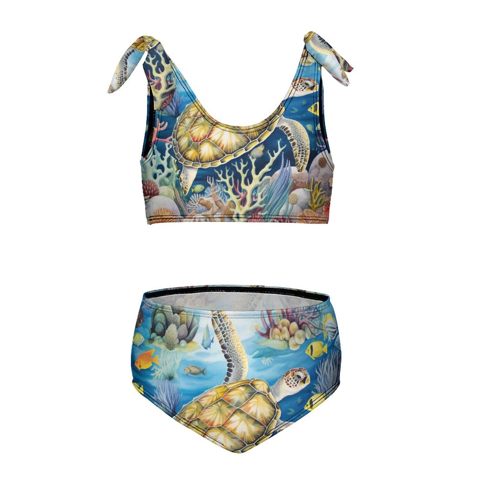 Ocean World Turtle Girls' 2-Piece Tankini Swimsuit - Walmart.com