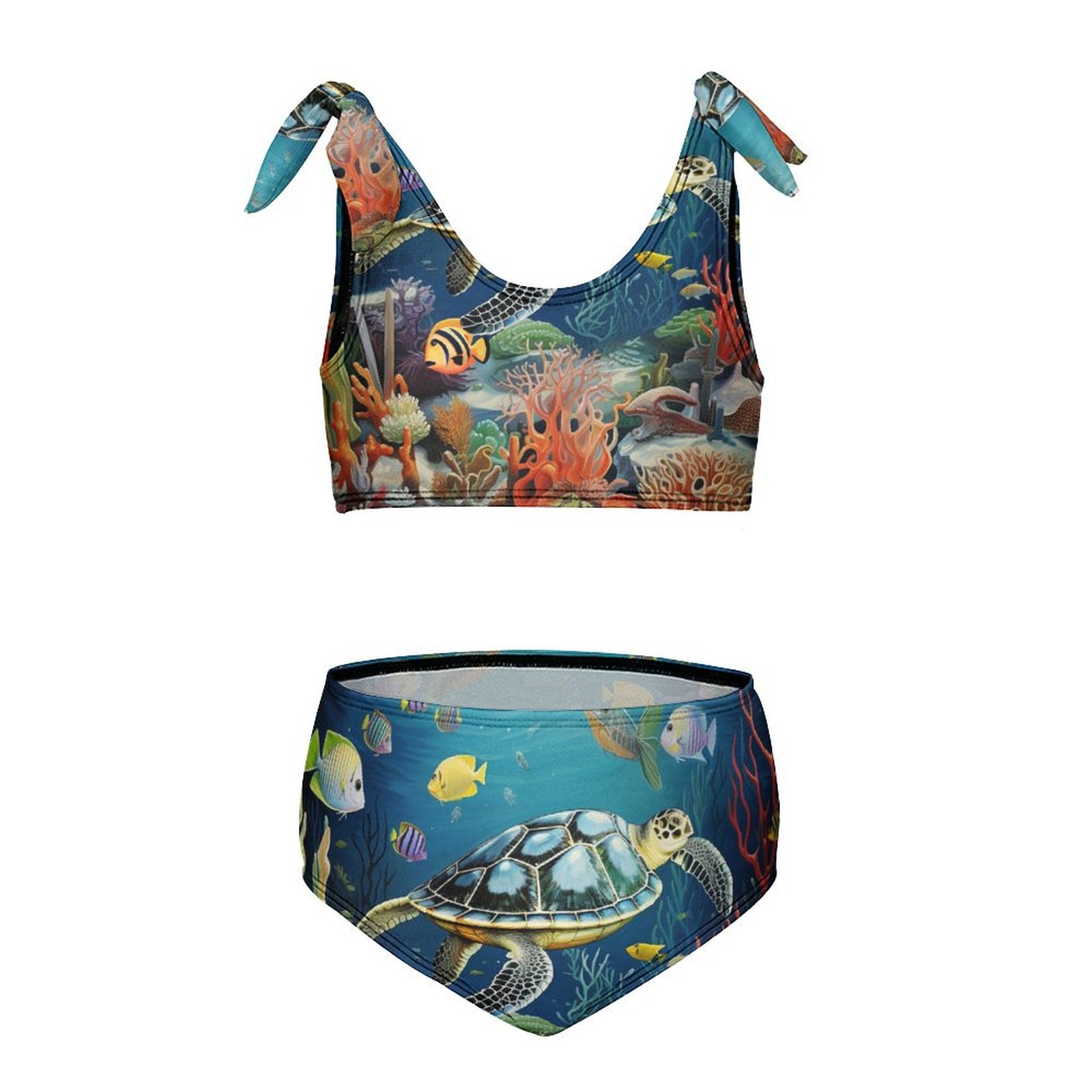 Ocean World Turtle Girls' 2-Piece Tankini Swimsuit - Walmart.com