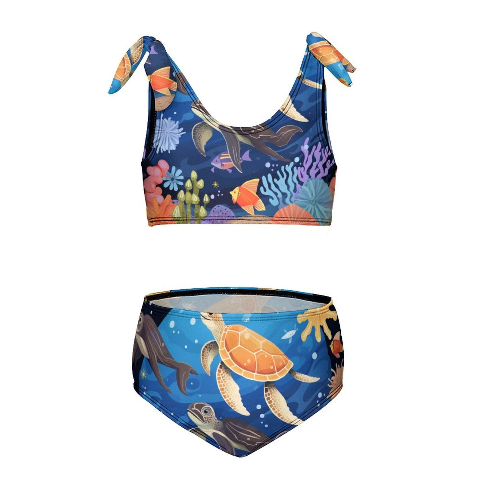 Ocean World Turtle Girls' 2-Piece Tankini Swimsuit - Walmart.com
