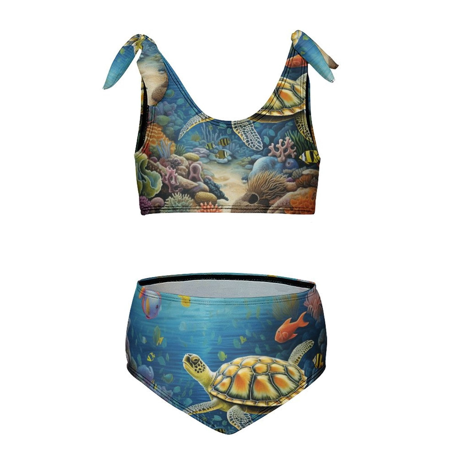 Ocean World Turtle Two Piece Swimsuit Set, Bikini Swimsuit Suitable for ...