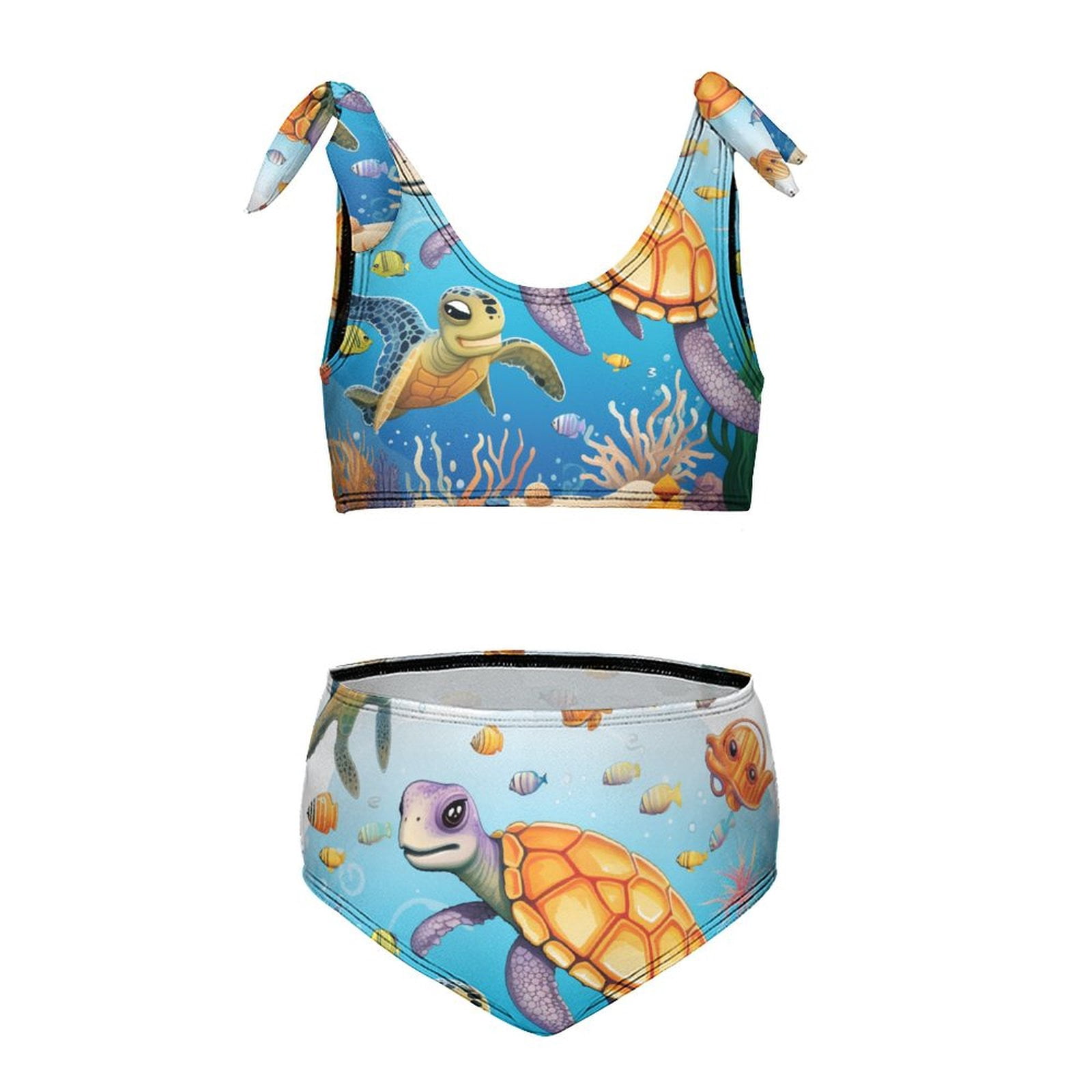 Ocean World Turtle Two Piece Swimsuit Set, Bikini Swimsuit Suitable for ...