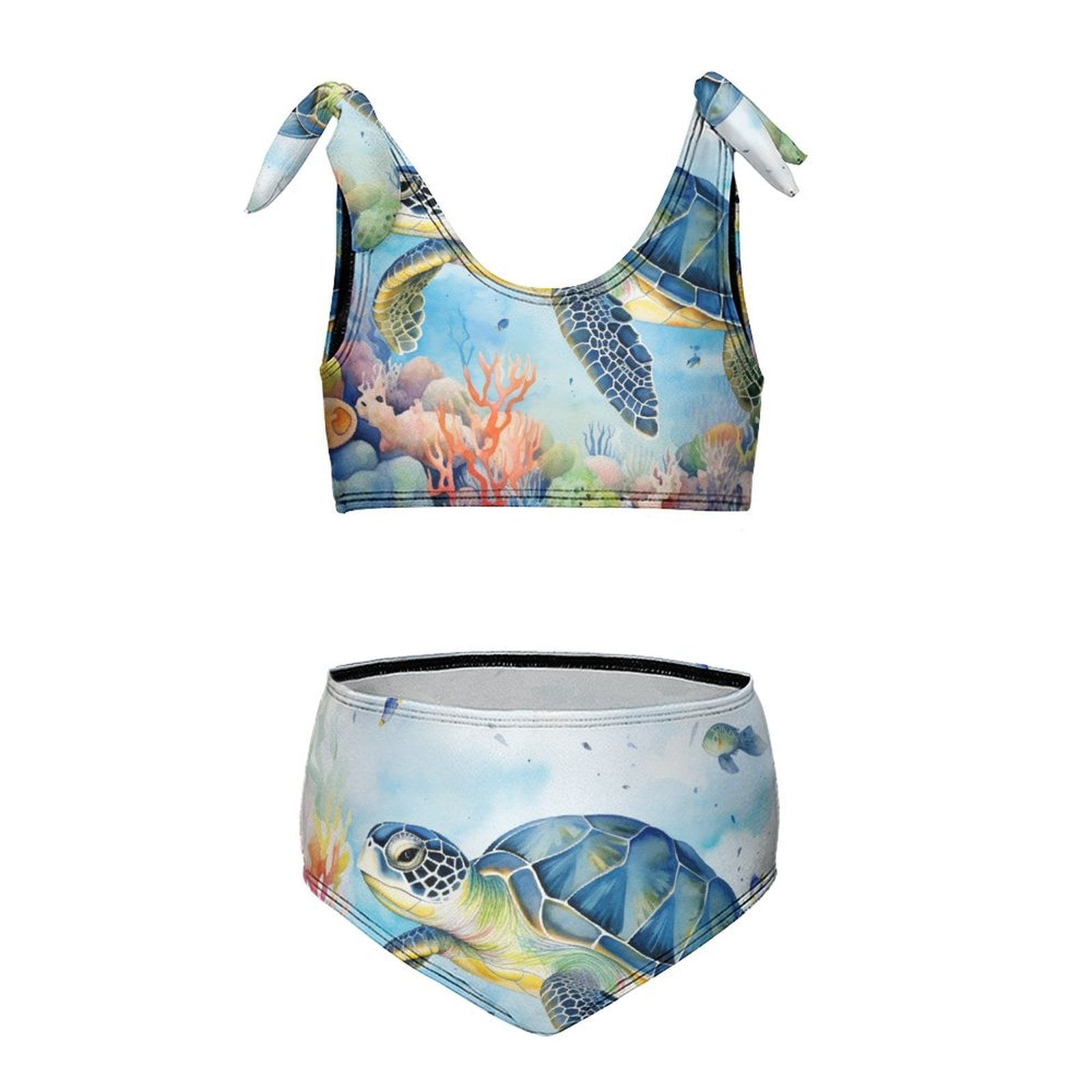 Ocean World Turtle Two Piece Swimsuit Set, Bikini Swimsuit Suitable for ...