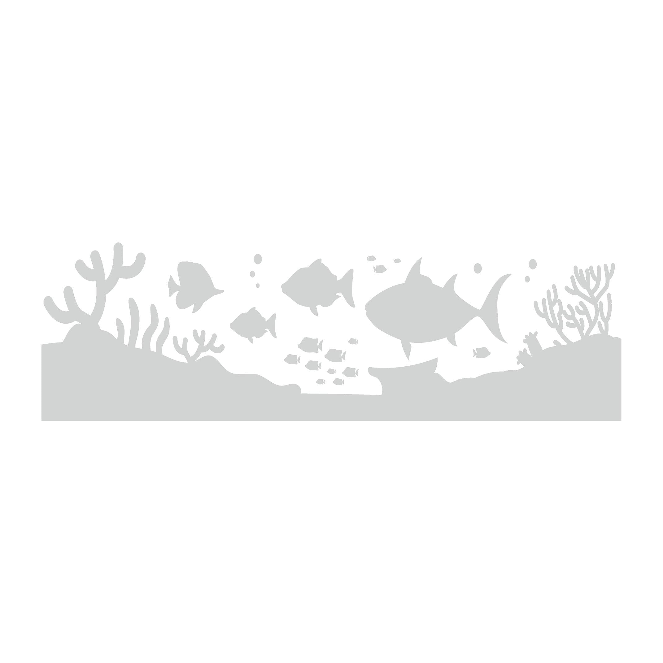 Ocean Yellow Tuna Fish Decals Etched Glass Vinyl Shower Door Window ...
