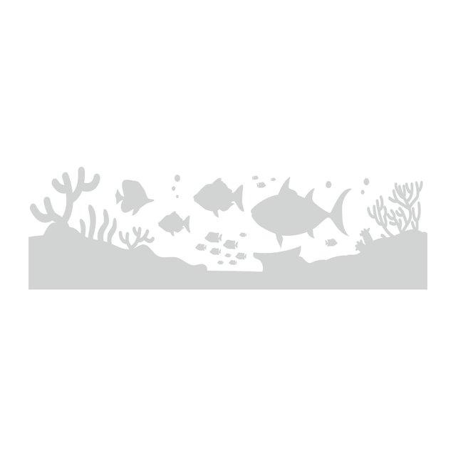 Ocean Yellow Tuna Fish Decals Etched Glass Vinyl Shower Door Window ...