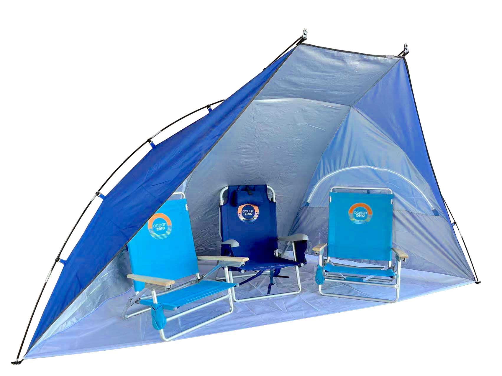 Ocean Zero Portable Beach Shade. UPF 50+. Solid Blue - Walmart.com