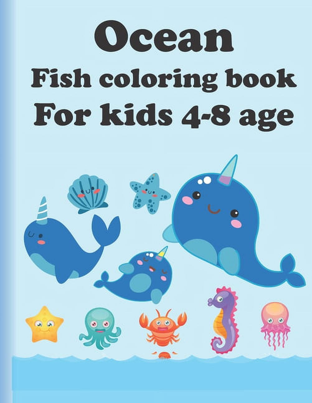 Ocean fish colouring book for kids 4-8 age : Super Fun Coloring Books ...