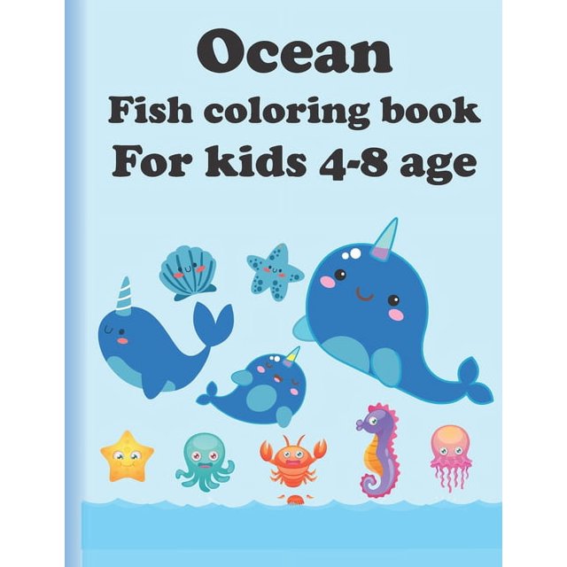 Ocean fish colouring book for kids 4-8 age : Super Fun Coloring Books ...