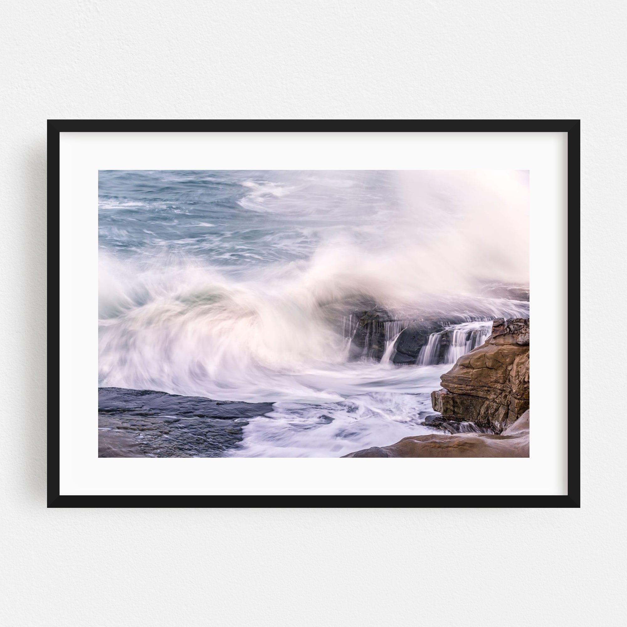 Ocean's Dance - San Diego California Photography Black Framed Wall Art ...