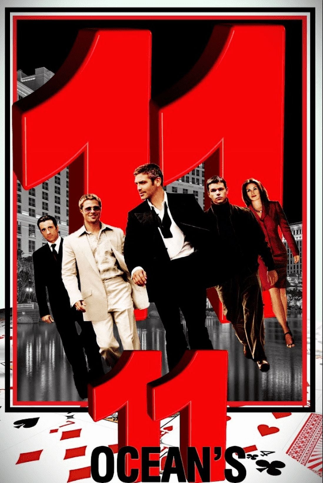 Ocean's Eleven 2001 Movie Poster 24x36 Heist Comedy Crime Art - Walmart.com