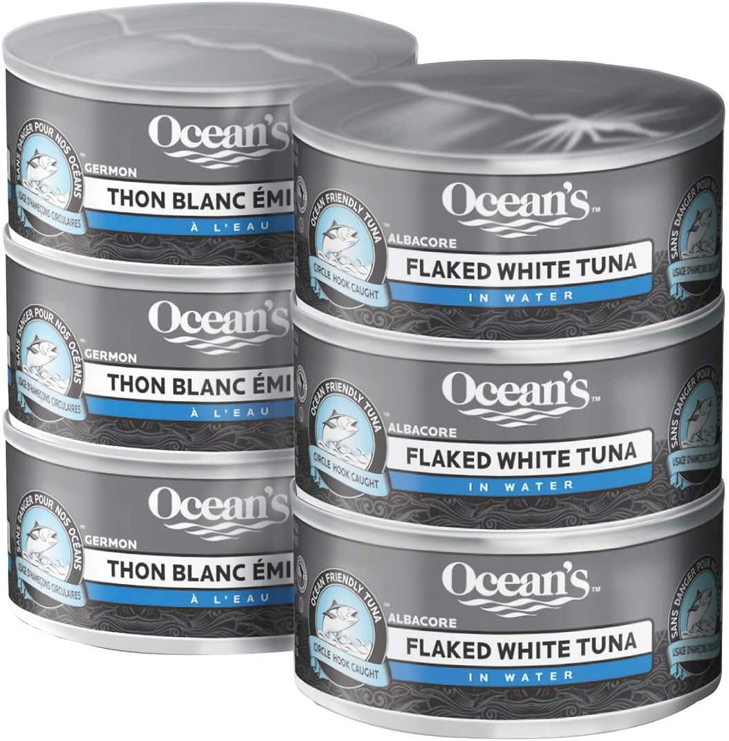 Ocean's Flaked White Tuna in Water Multipack, 6-Count, 1.38kg/48.7 oz ...
