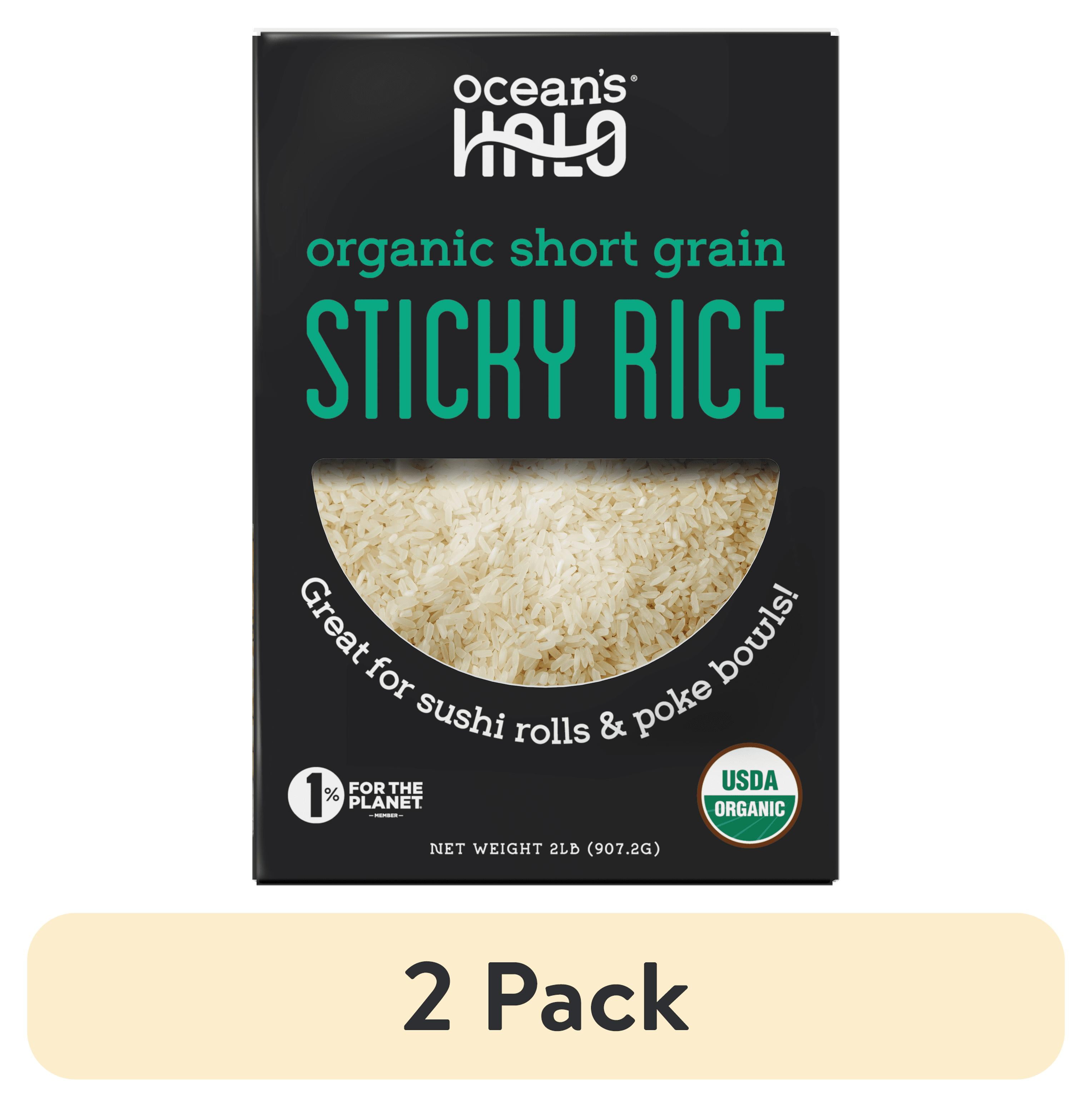 (2 pack) Ocean's Halo Organic White Sticky Sushi Rice, 2 lb. - Walmart.com