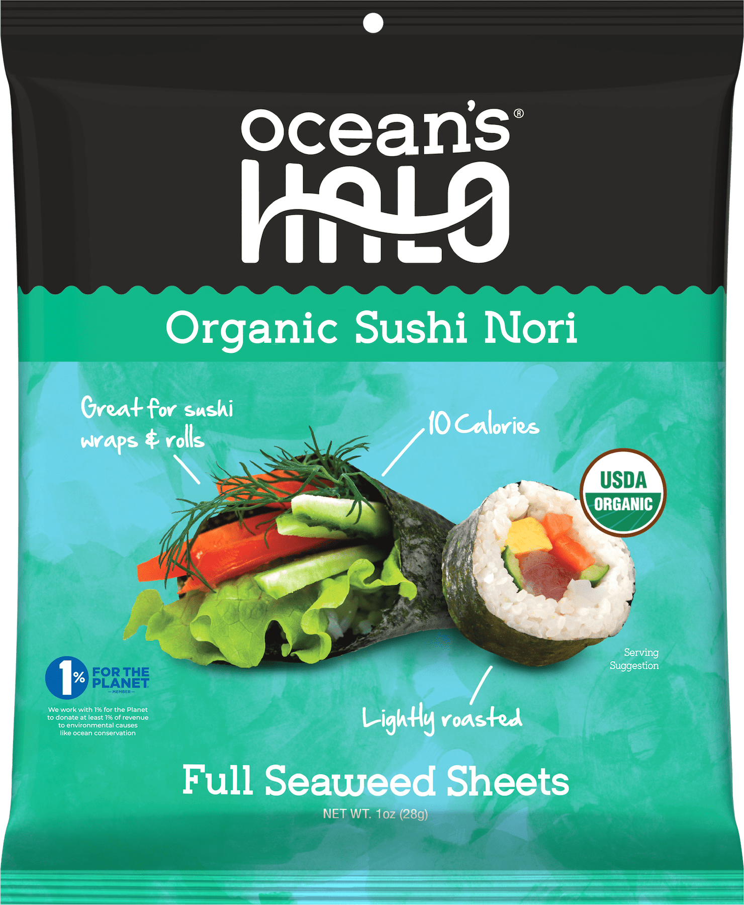 Ocean's Halo, Sushi Nori Seaweed, Organic, Vegan, Perfect Paper for ...