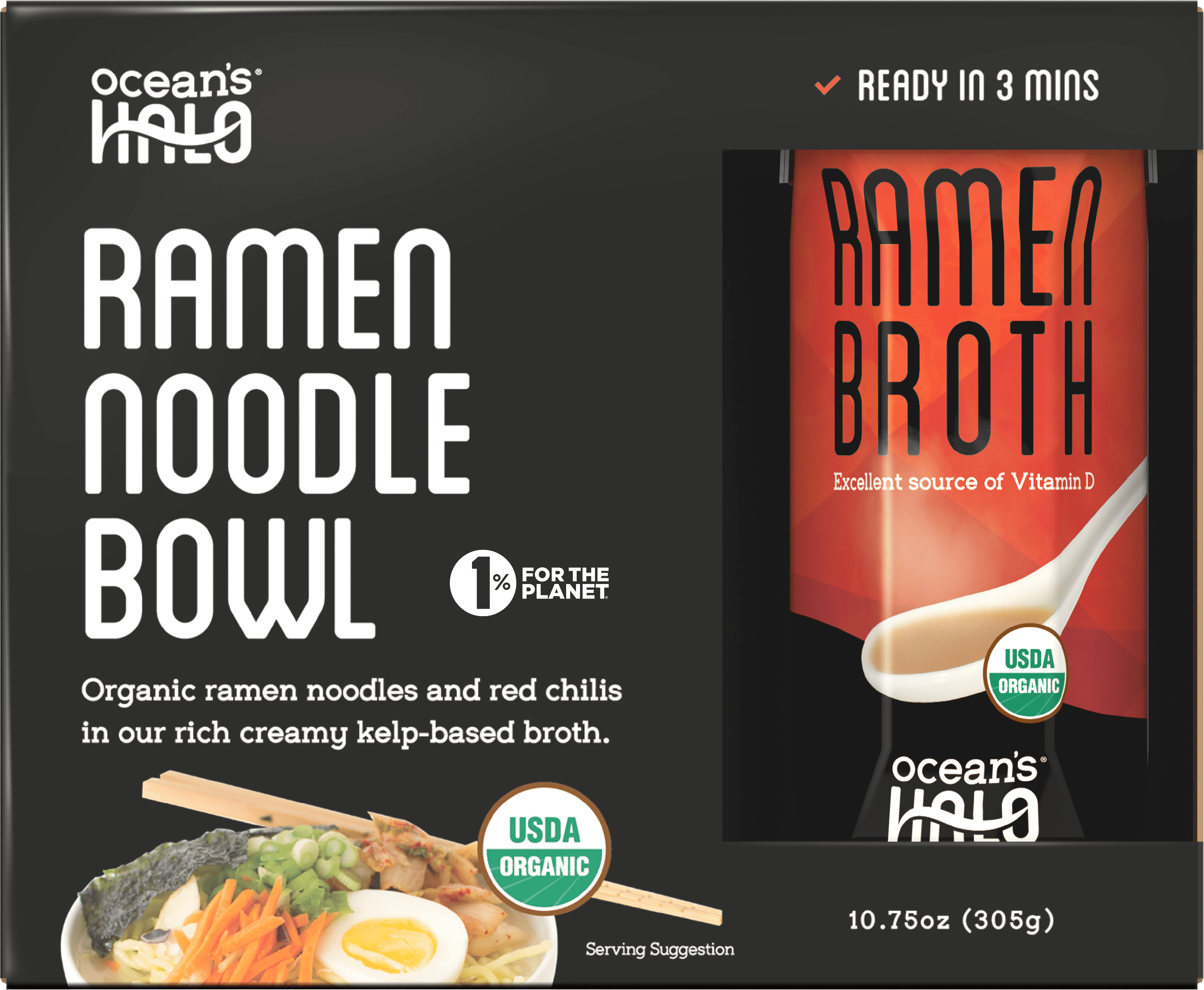 Ocean's Halo Organic and Vegan Ramen Noodle Bowl, 10.75 oz. - Walmart ...
