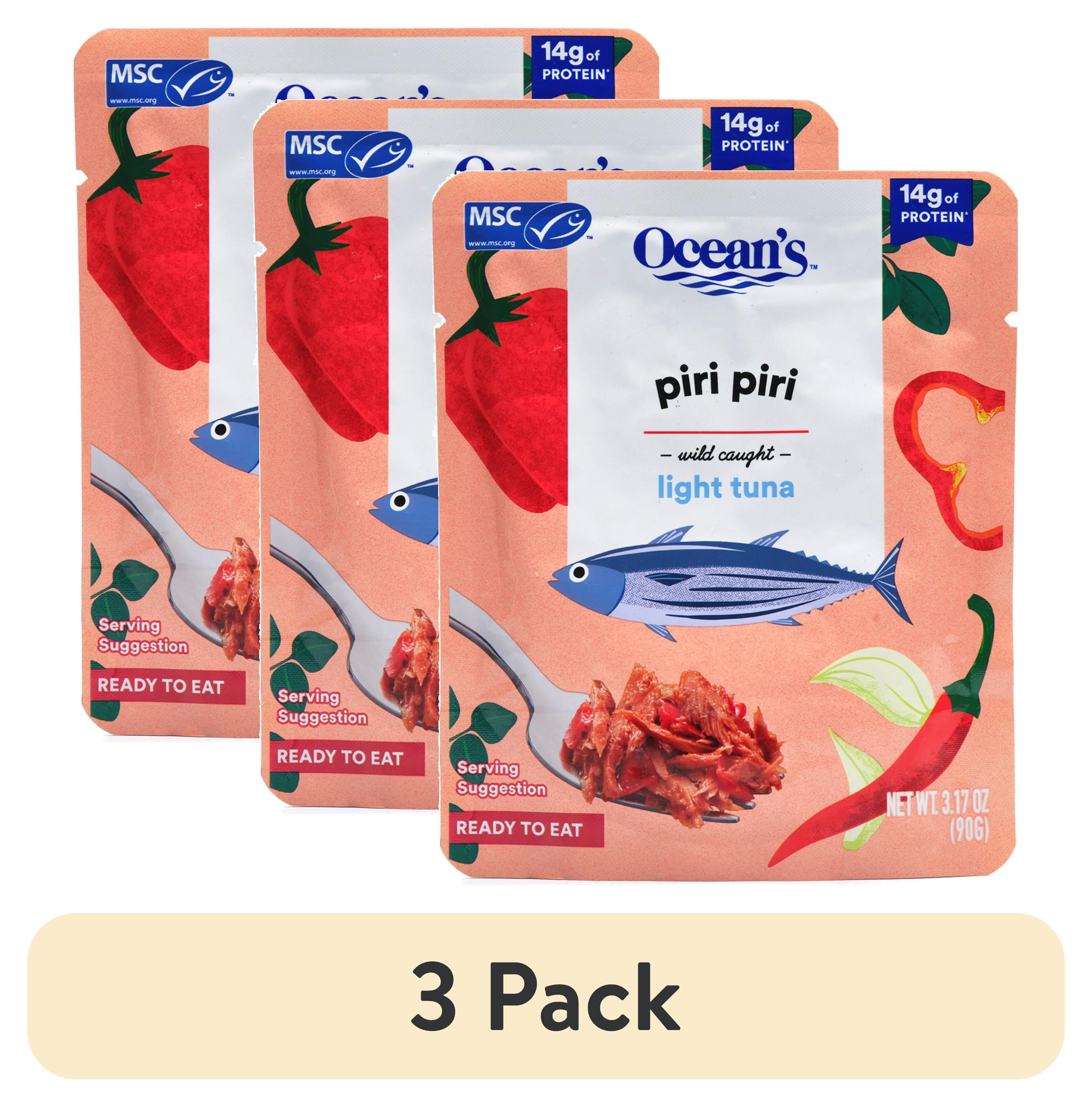 (3 pack) Ocean's Light Tuna, Piri Piri, 3.17 oz pouch - Walmart.com
