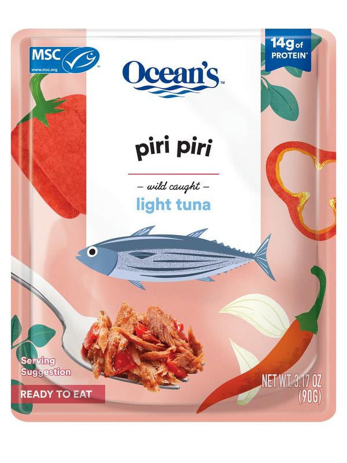 Ocean's Light Tuna, Piri Piri, 3.17 oz pouch - Walmart.com