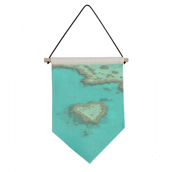 Ocean-shape island nature picture Canvas Flag Hanging Wall Art Decor ...