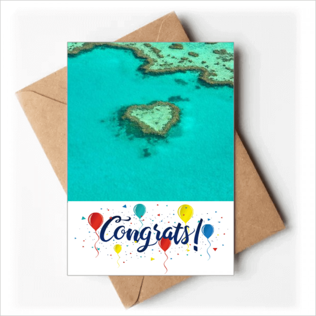 Ocean-shape island nature picture Wedding Cards Congratulations ...