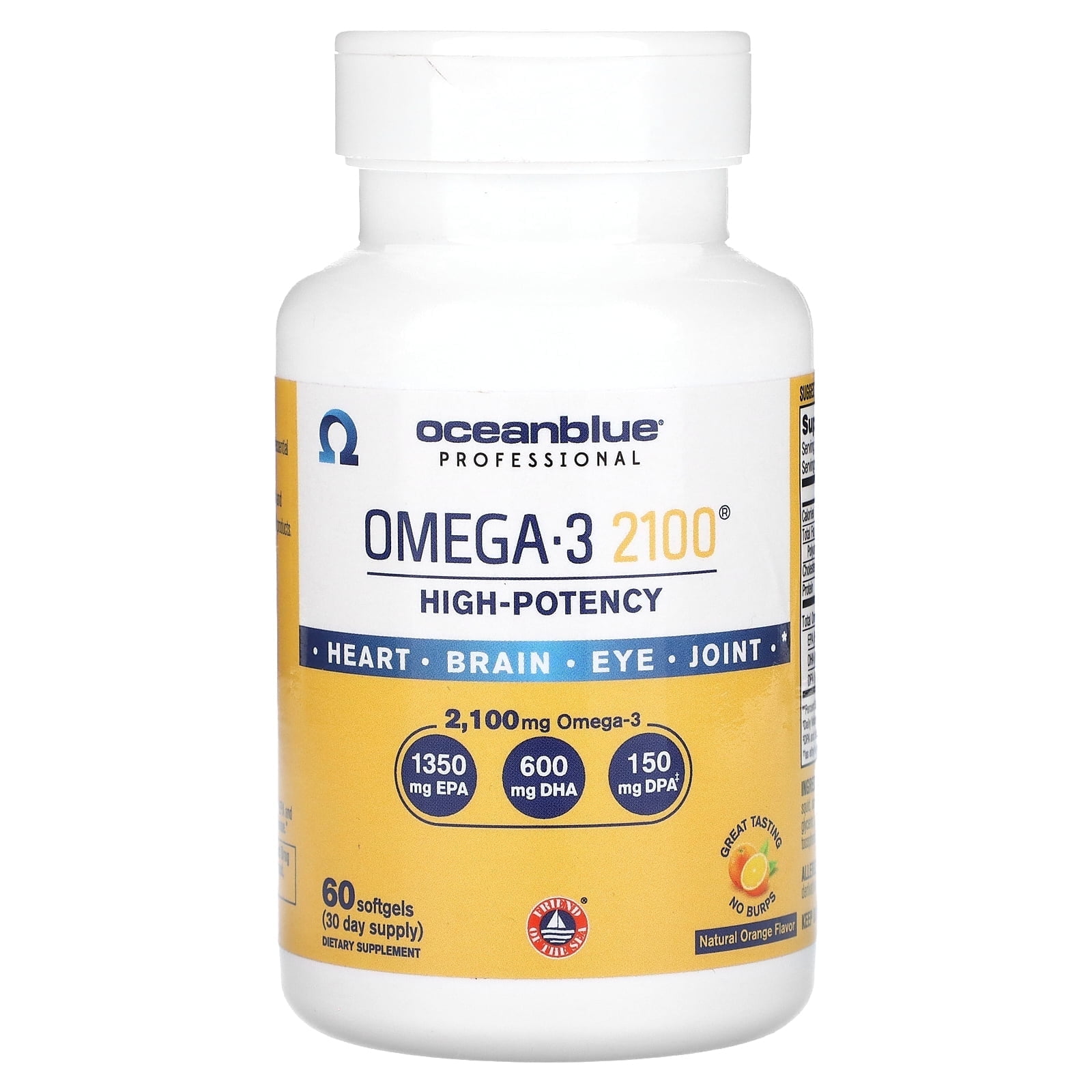 OceanBlue Professional Pure Wild Caught Omega-3 2100- High-Potency ...