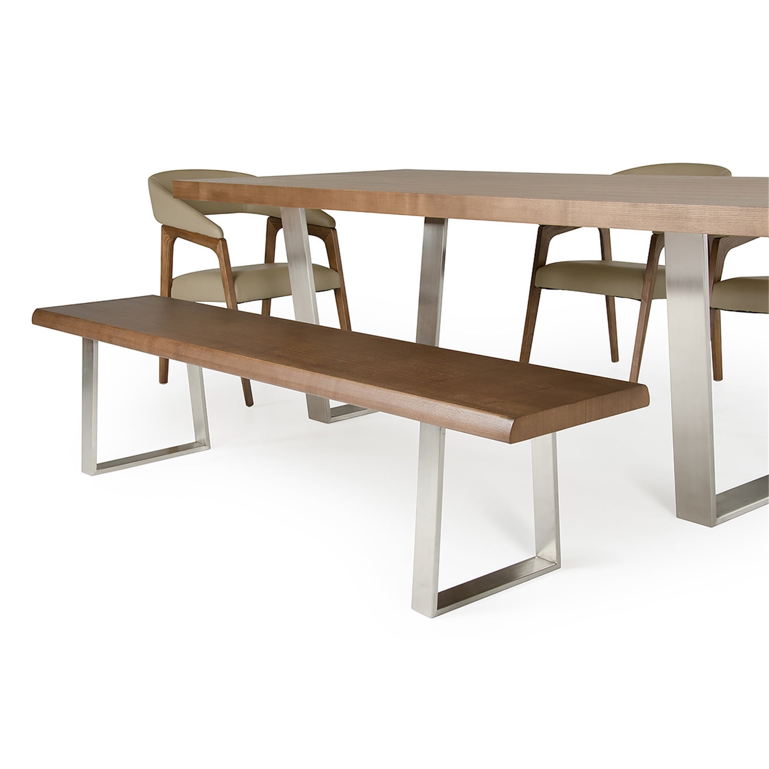 OceanTailer HomeRoots Furniture Modern Walnut Veneer Finish Dining ...