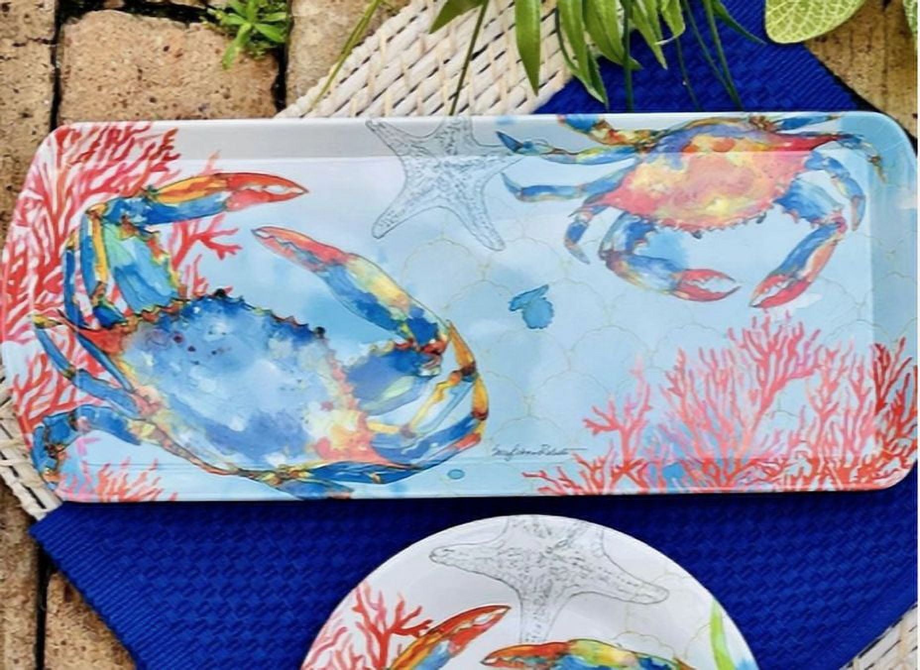 Oceana Coastal Crab Entertaining Loaf Tray SET OF 2 Indoor Outdoor Made ...