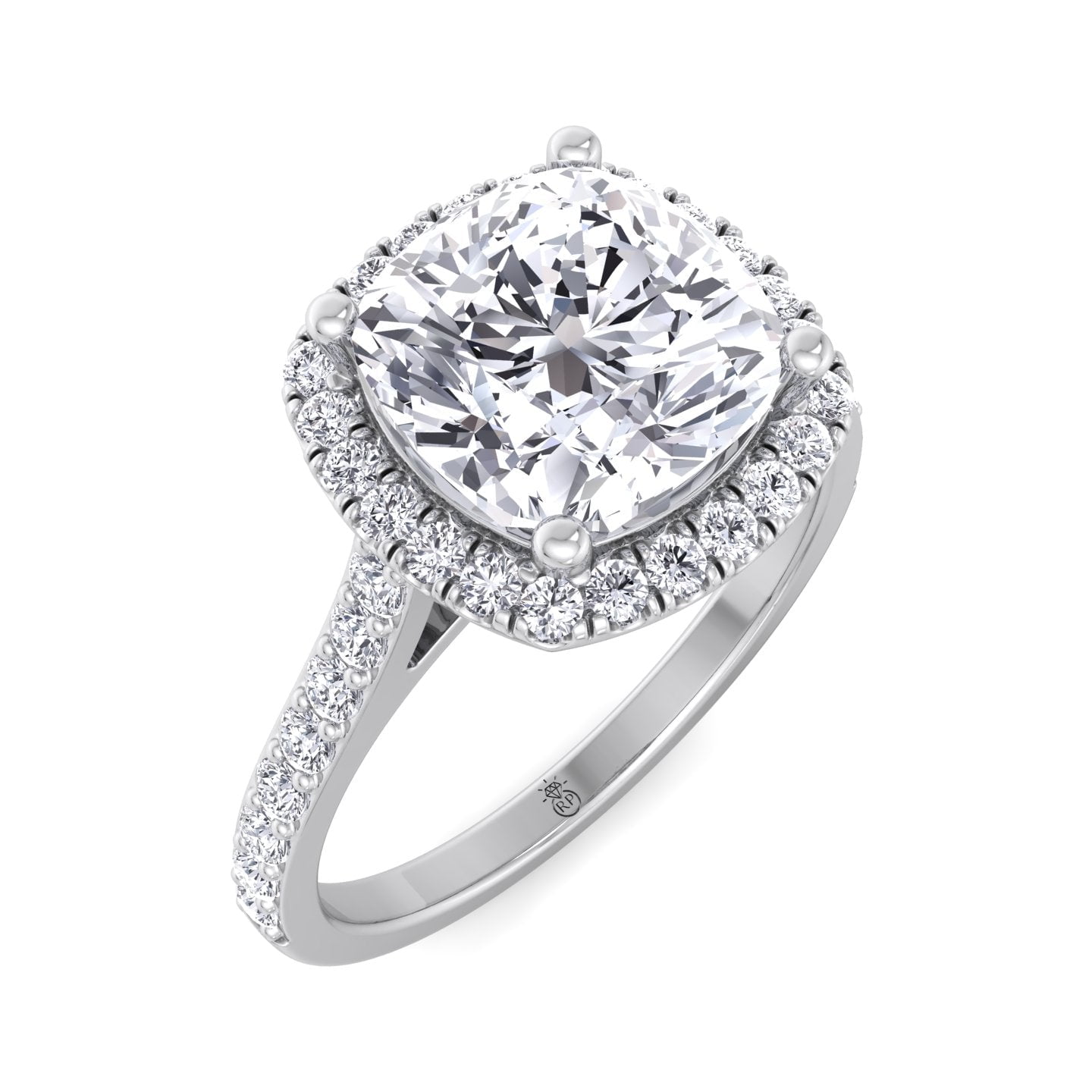 Moissanite Cushion Cut Engagement Rings