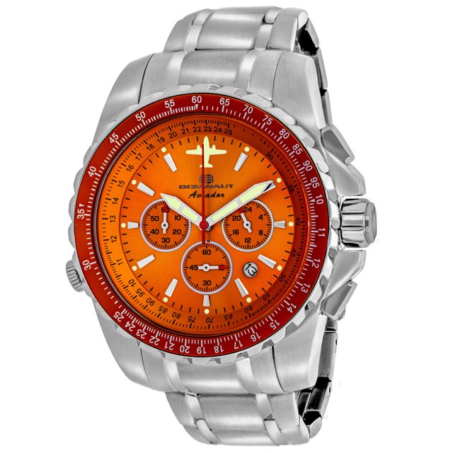 Oceanaut Men's Aviador Pilot Orange Dial Watch - OC0115 - Walmart.com