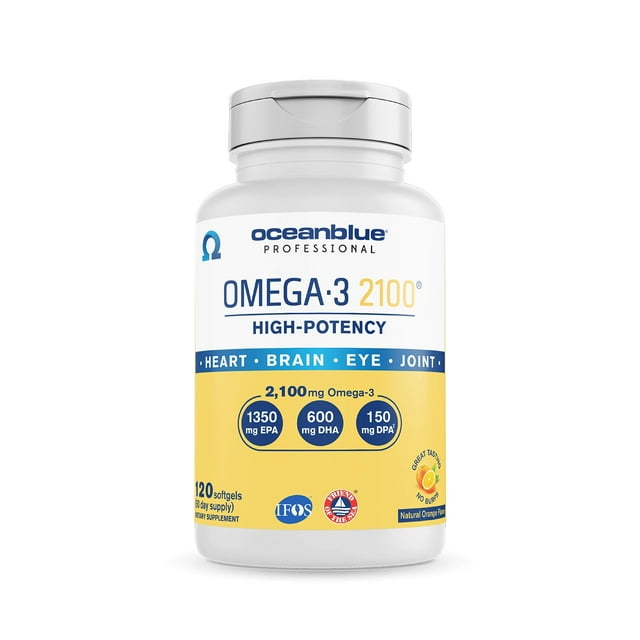Oceanblue Professional Omega-3 2100-120 Count - High-Potency Triple ...