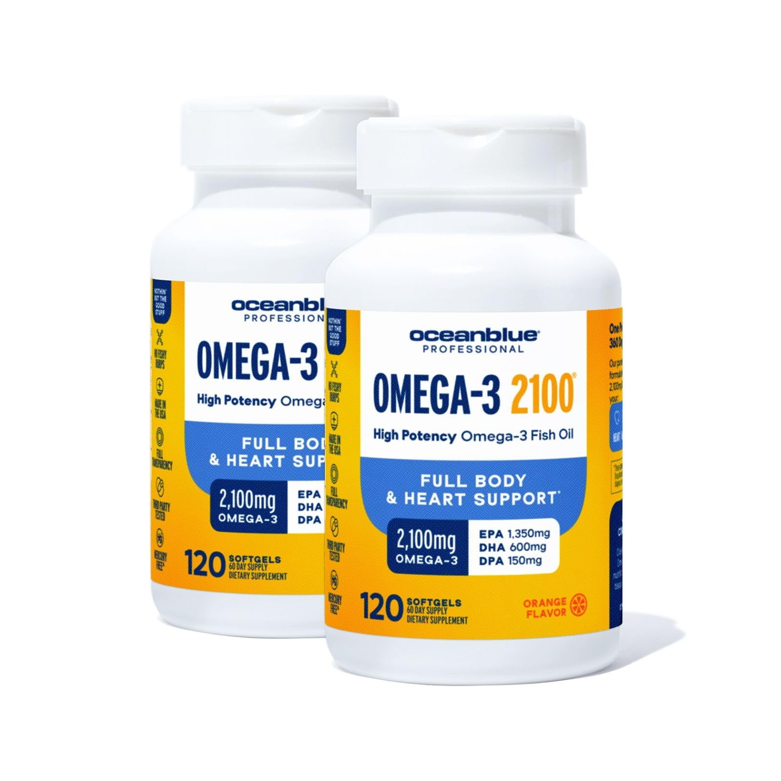 Oceanblue Professional Omega-3 2100 – 120 ct – 2 Pack – Triple Strength ...
