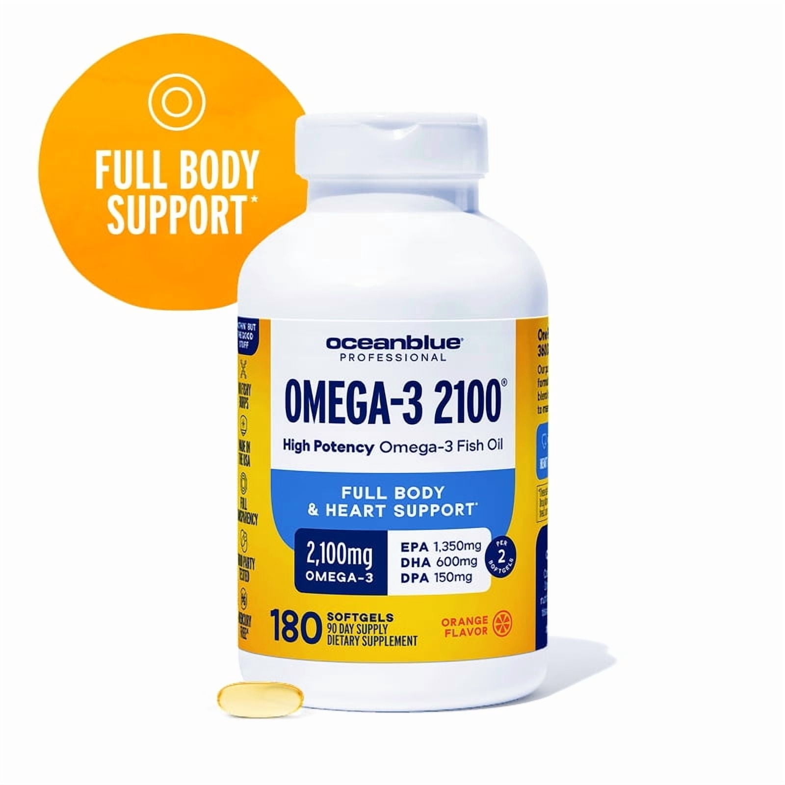 Free Shipping! Oceanblue Omega-3 2100 Triple Strength Fish Oil Softgels ...
