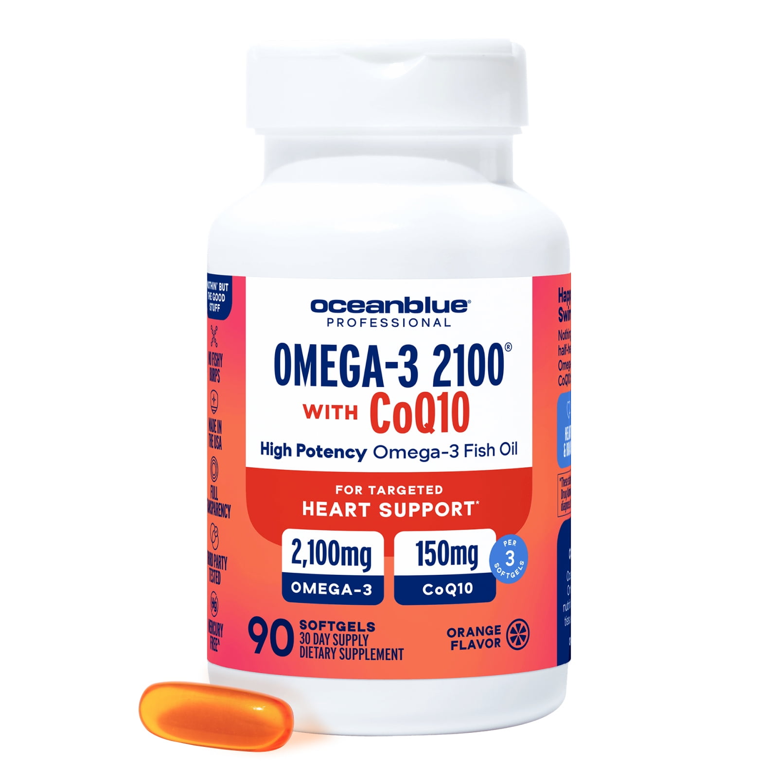 Free Shipping! Oceanblue Omega-3 2100 with CoQ10 Fish Oil 90 Count ...