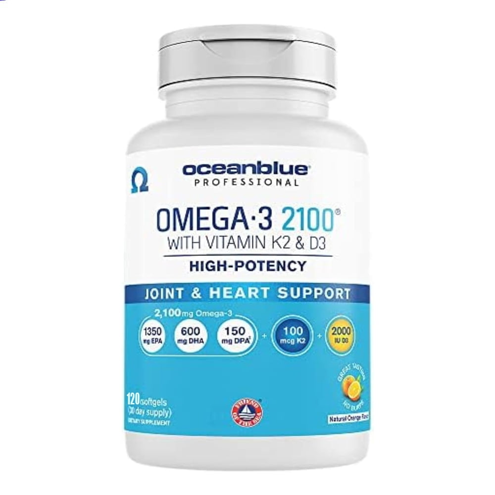 Oceanblue Professional Omega-3 2100 with Vitamin K2 and Vitamin D3 ...