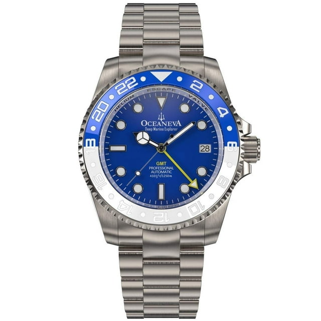 Oceaneva Titanium Deep Marine Explorer GMT Automatic 1250M All Blue ...