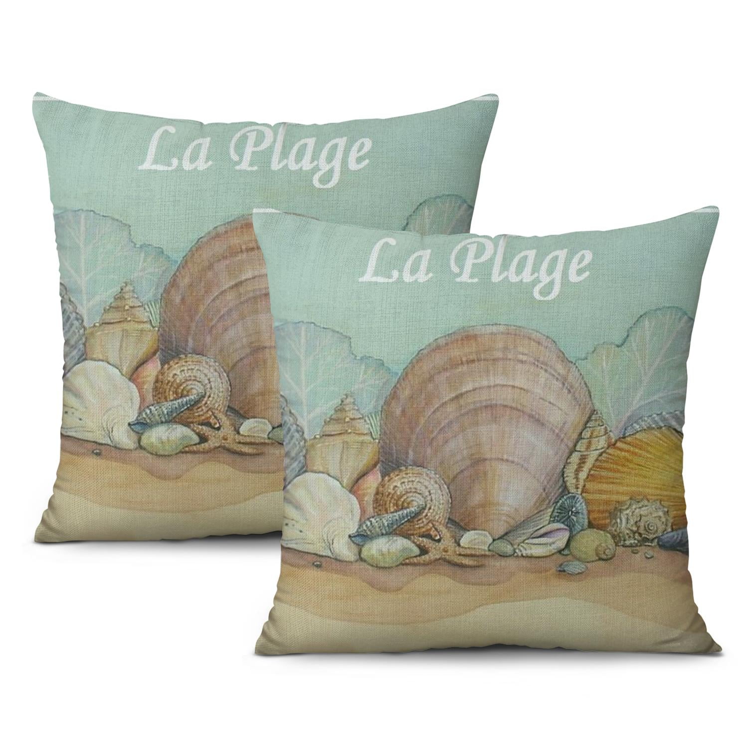 Oceanic Comfort for Your Couch: Set of 2 Nautical Coastal 16x16 inch ...