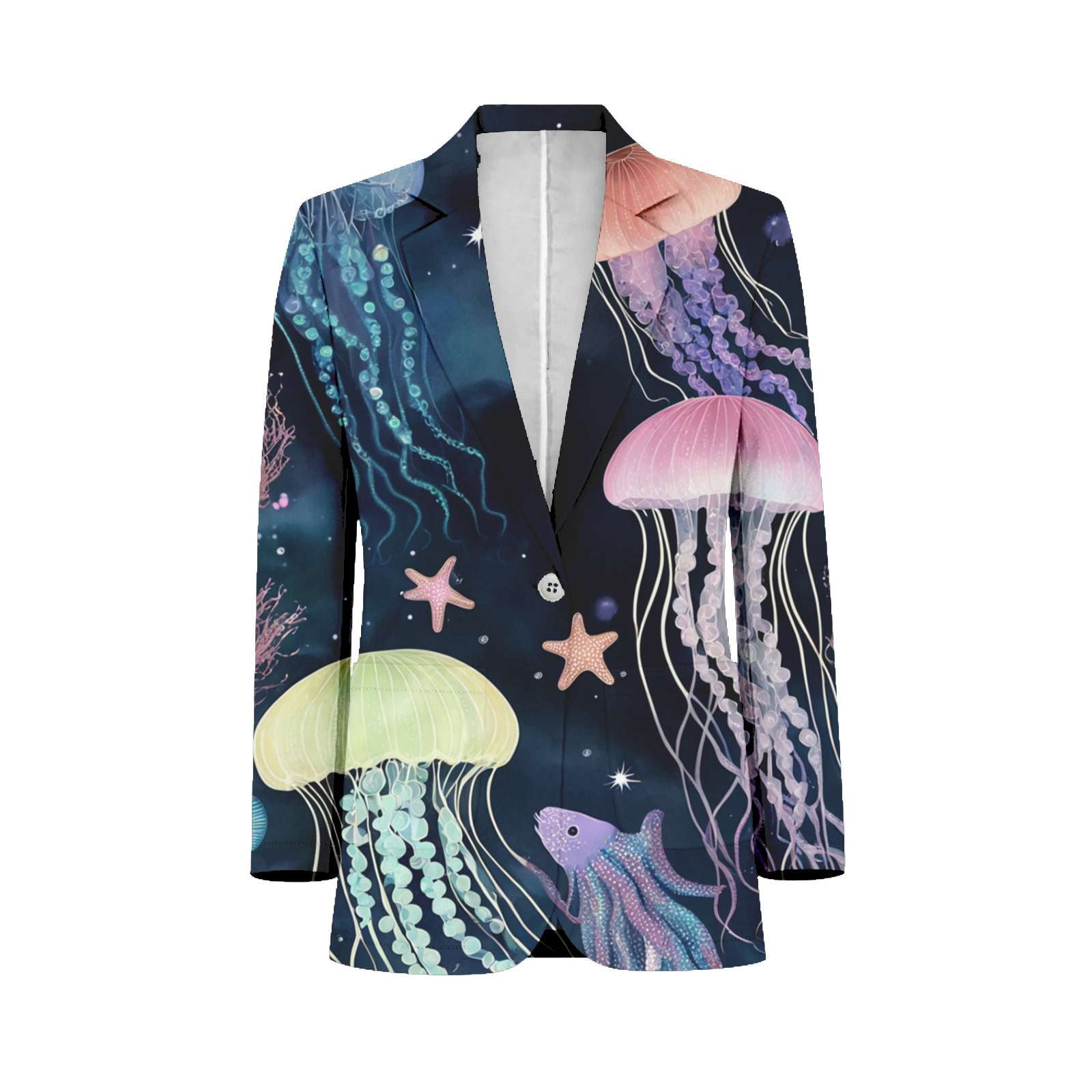 Oceanic Fantasy Print Customized Men's Suits full man Shawl Collar ...