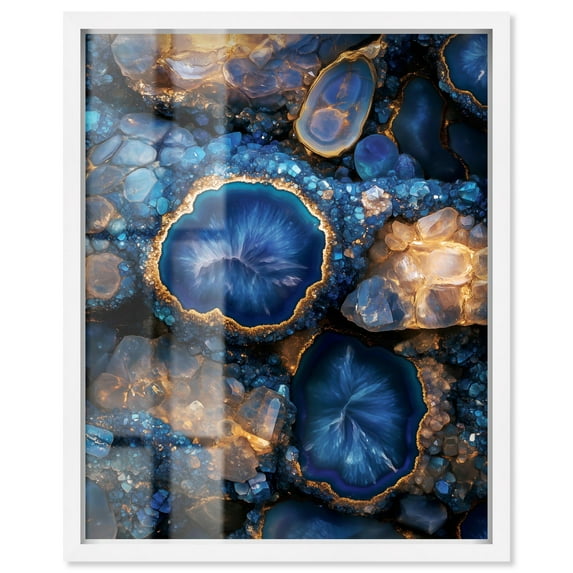 Oceanic Gold Sparkle Shadowbox Print Geodes Wall Decor by Art Remedy ...