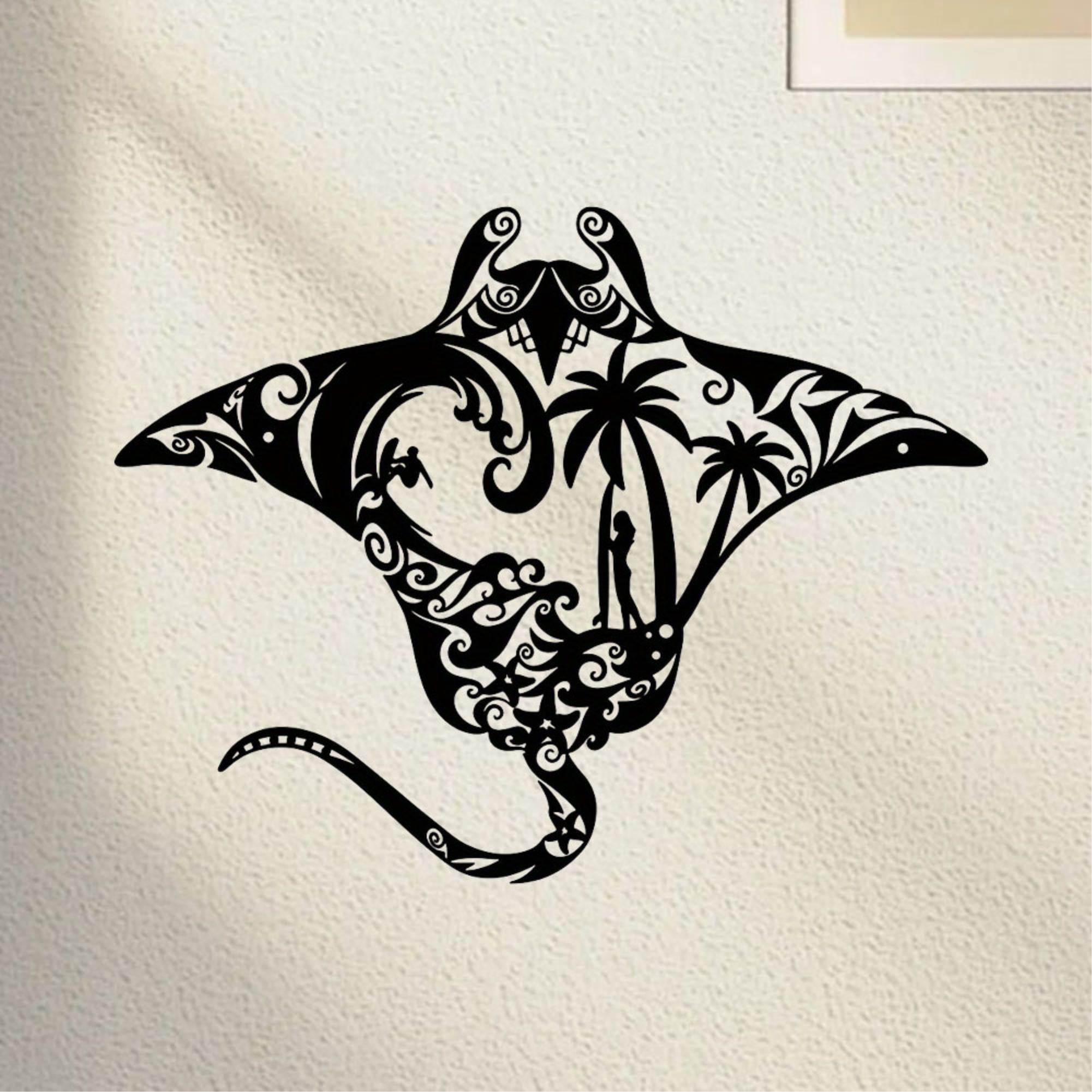 Oceanic Metal Manta Ray Wall Art - Beach - style Embellishment ...
