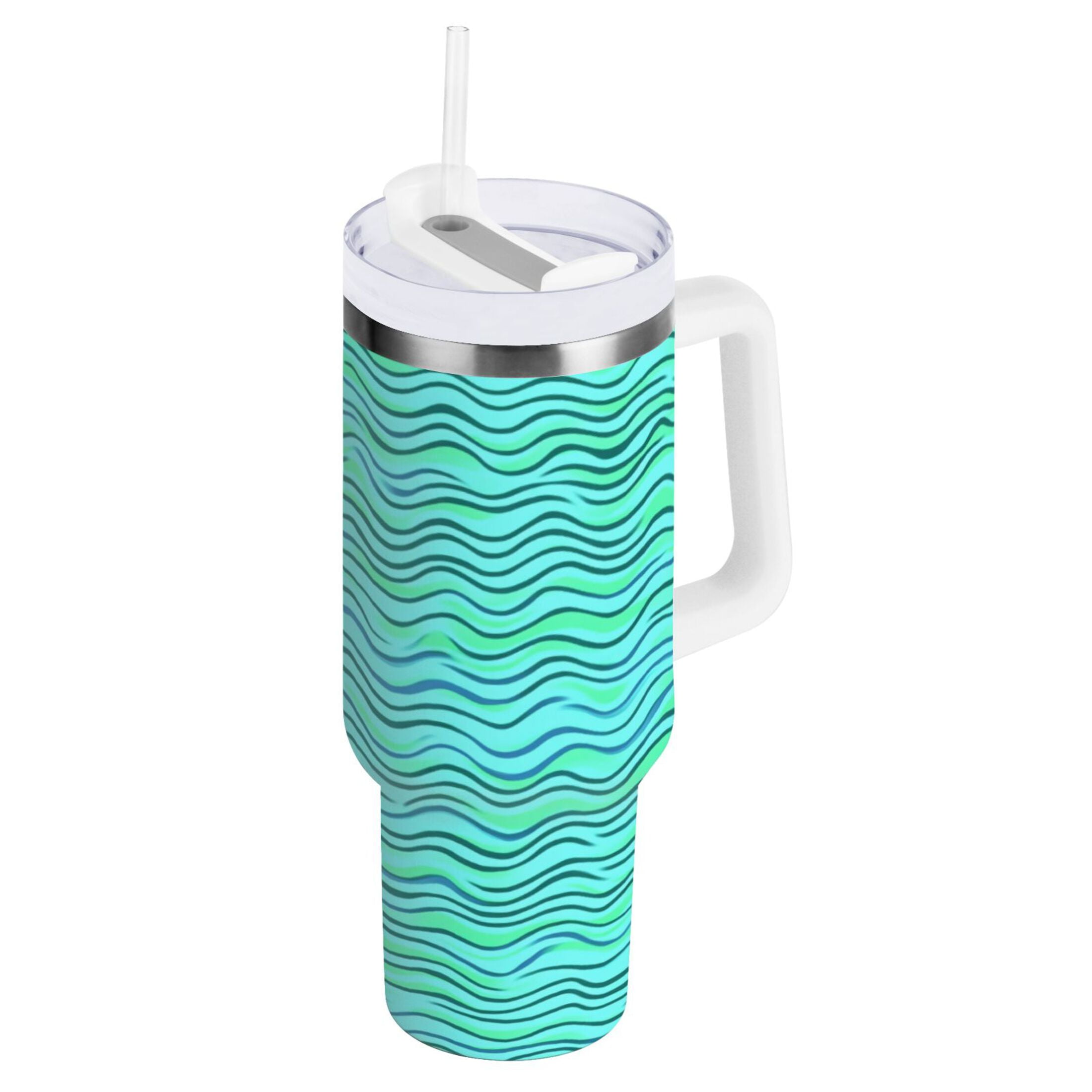 Oceanic Wave Rhythms Water Bottles 30oz Insulated Tumblers Double ...